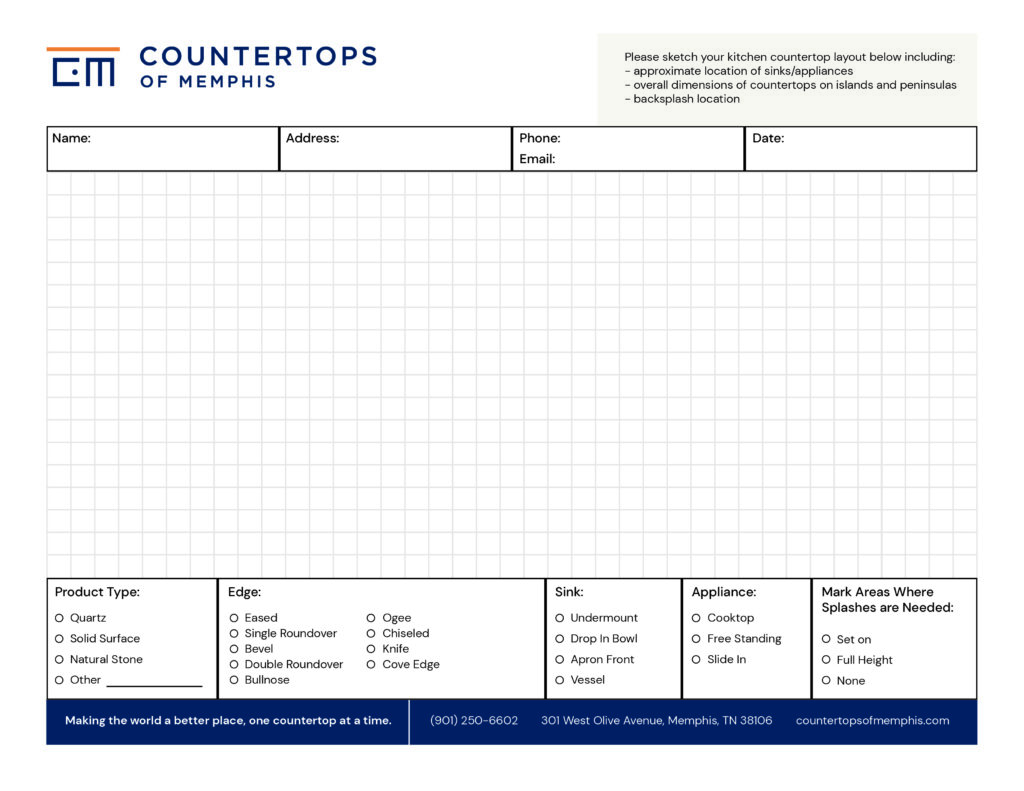 How to Measure Countertops for Pricing - Countertops of Memphis